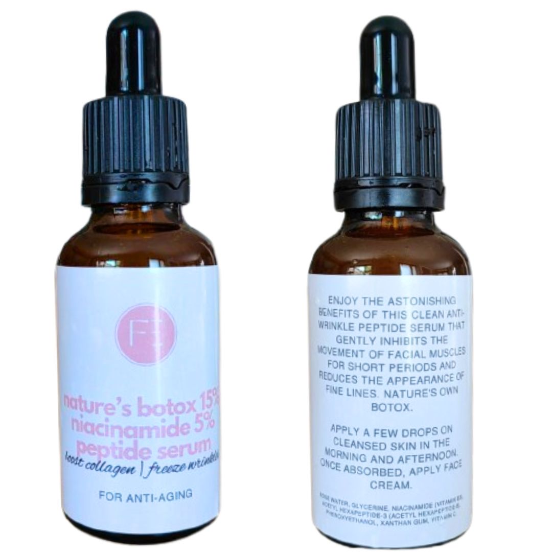 Natural Botox 15% Niacinamide 5% Anti-Aging Peptide Serum - Smoofies